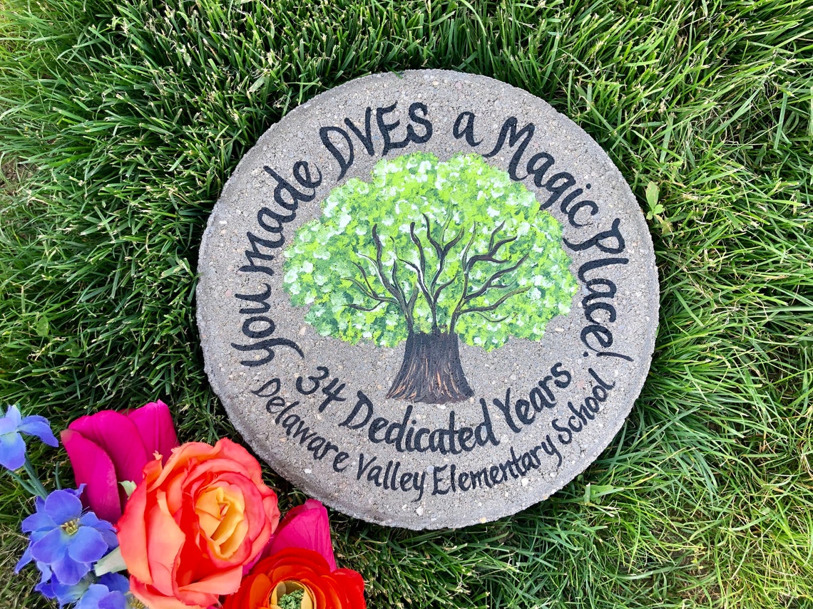RETIREMENT GIFT, Painted Stepping Stone, Retirement Gifts, Painted ...