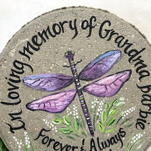 DRAGON FLY MEMORIAL Stone, Penne Dragonfly, Memorial Garden Stone ...