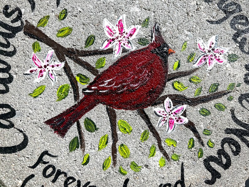 CARDINAL Memorial Garden Stone Memorial Gift Memorial Gifts - Etsy