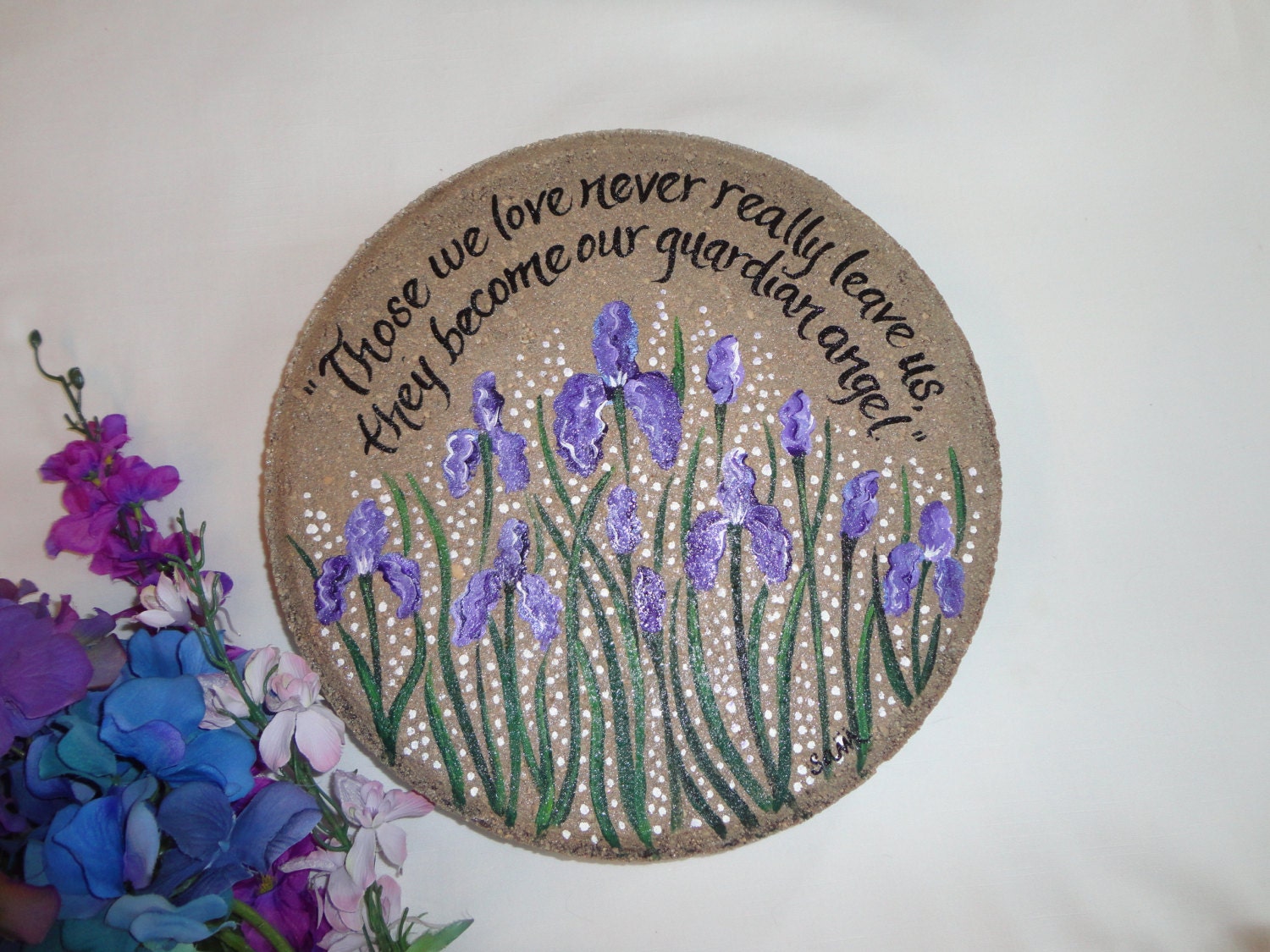 Hand Painted MEMORIAL Stepping Stone those We Love Never - Etsy
