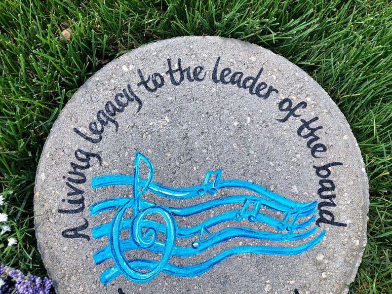 Music Notes Memorial Stone Music Stepping Stone Mothers - Etsy