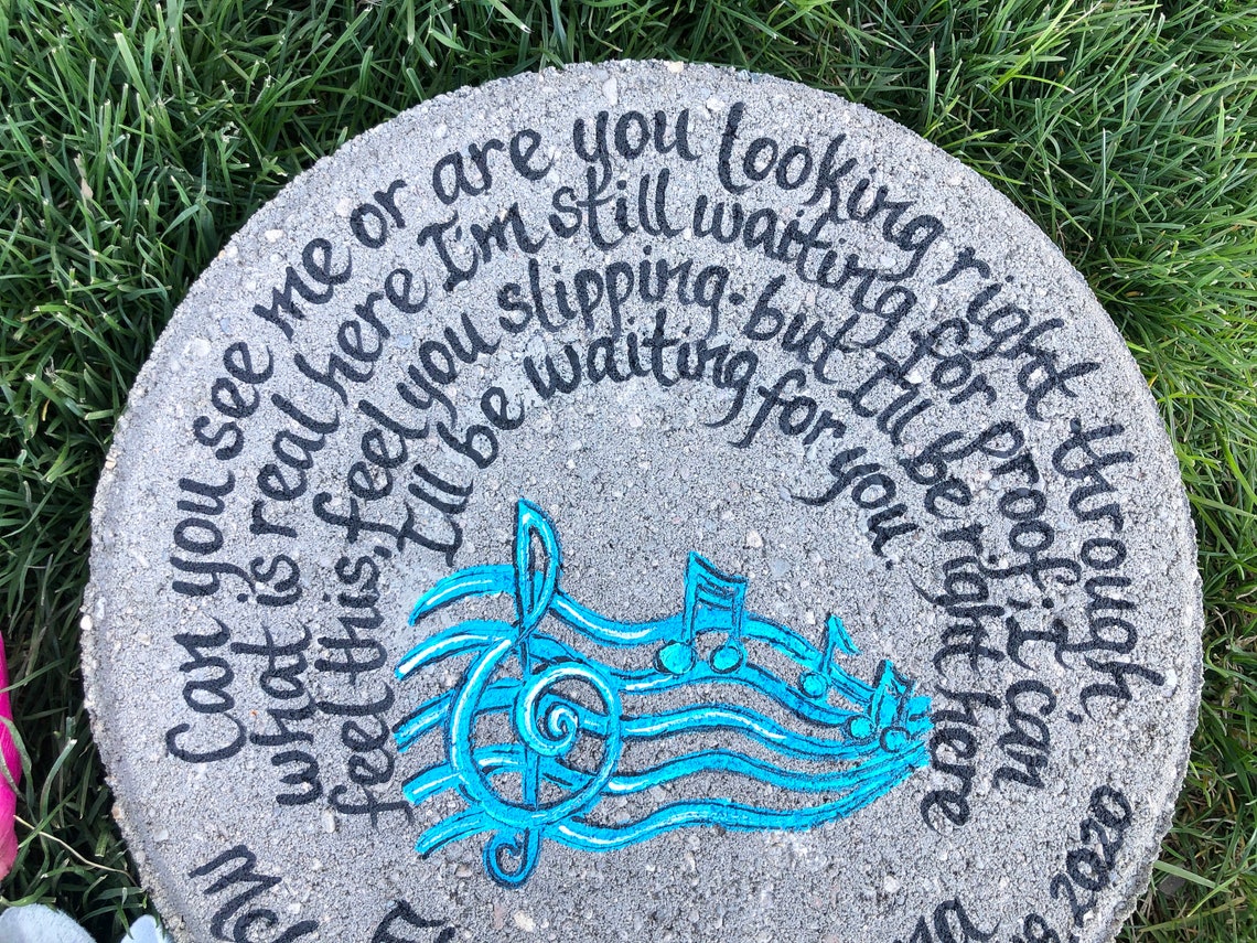 Music Notes Memorial Stone Music Stepping Stone Mothers - Etsy
