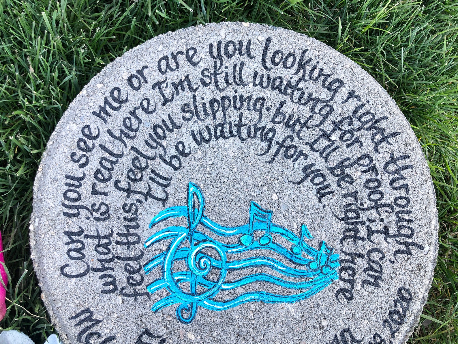 Music Notes Memorial Stone Music Stepping Stone Mothers - Etsy