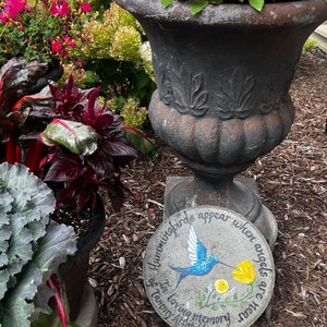 HUMMINGBIRD Memorial Stone Memorial Gift Memorial Gifts - Etsy