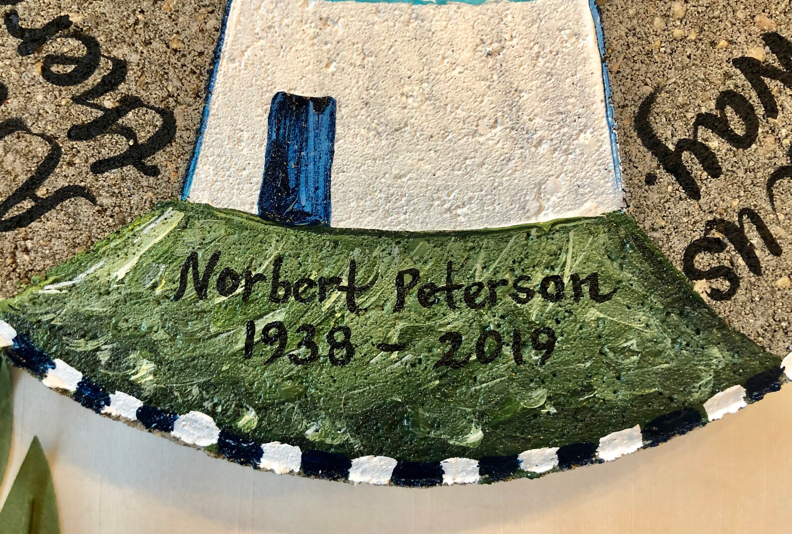 LIGHTHOUSE Hand Painted MEMORIAL Stepping Stone Memorial - Etsy