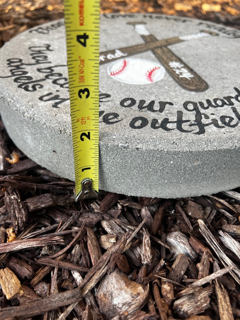 Hand Painted Baseball Memorial Stone: Personalized Bereavement Gift ...