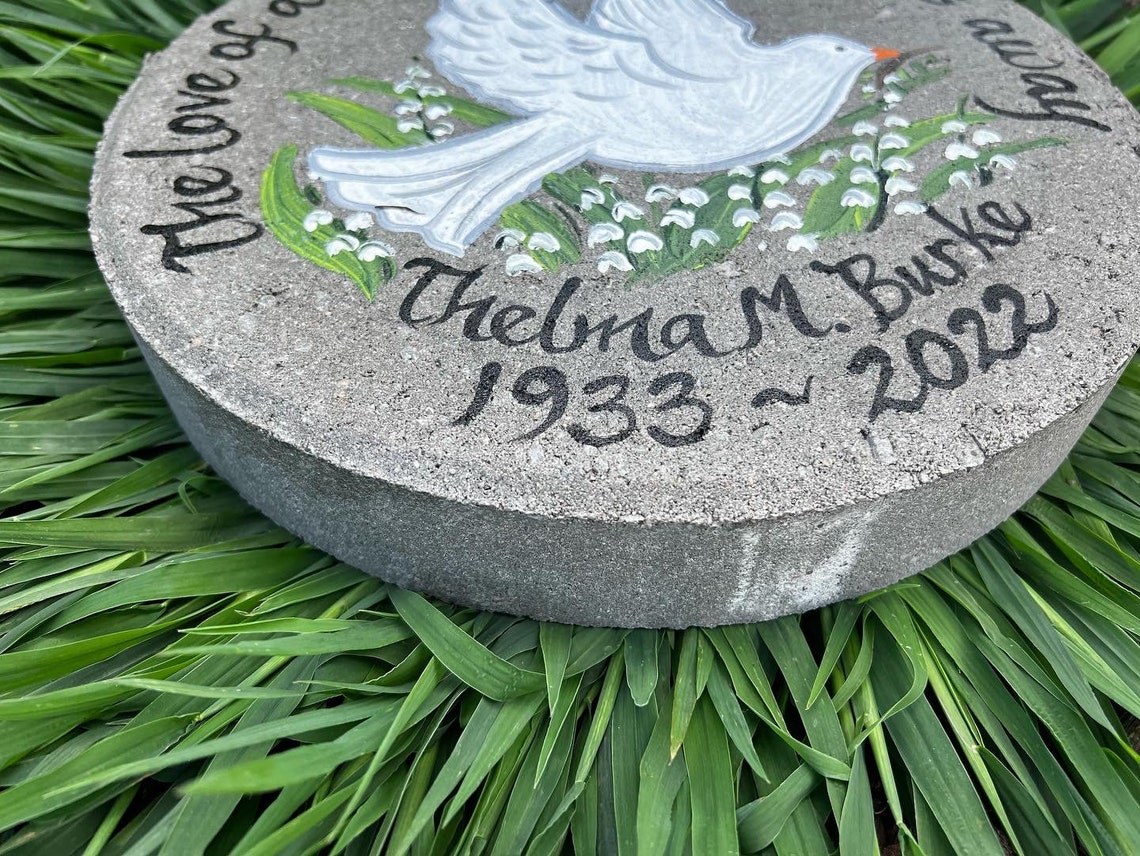 DOVE Memorial Stone Memorial Garden Stone Memorial Gift - Etsy