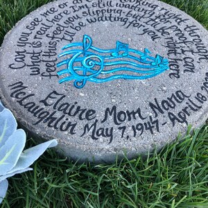 Music Notes Memorial Stone, Music Stepping Stone, Mother’s Day, the ...