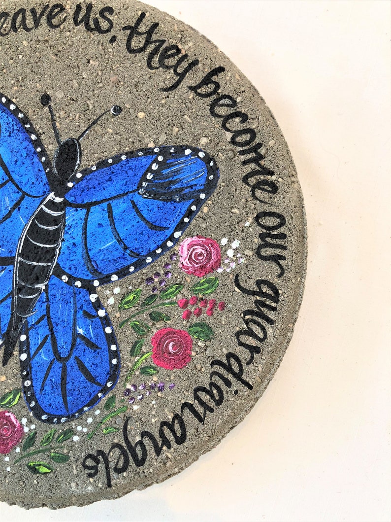 MEMORIAL Garden Stone, Personalized Memorial Stone, Butterfly, Garden ...