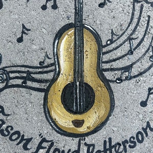 MUSIC Memorial Gift. Music Memorial Garden Stone Gift, Guitar, Music ...