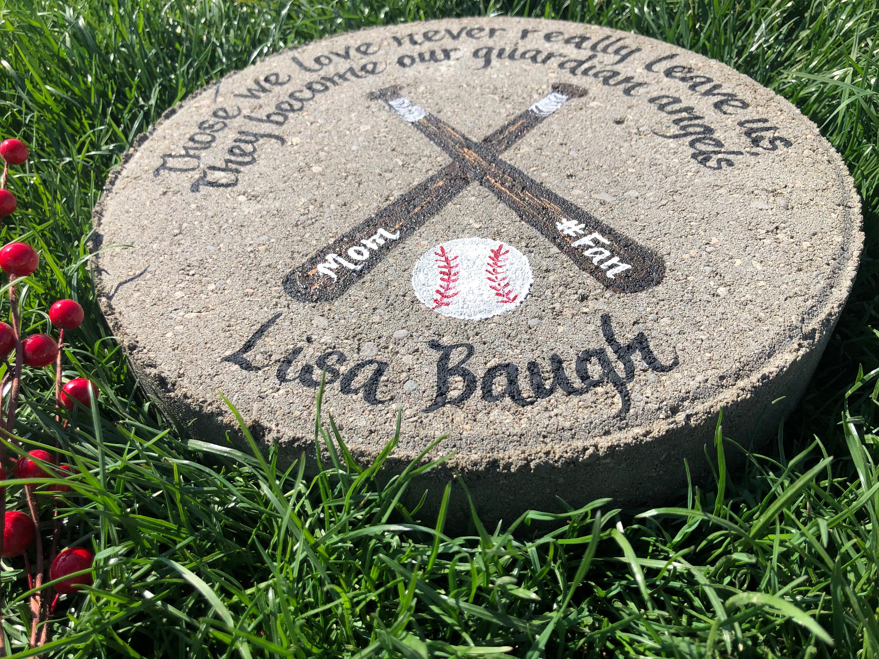 Handmade Baseball Memorial Stone: Personalized Bereavement Gift - Etsy