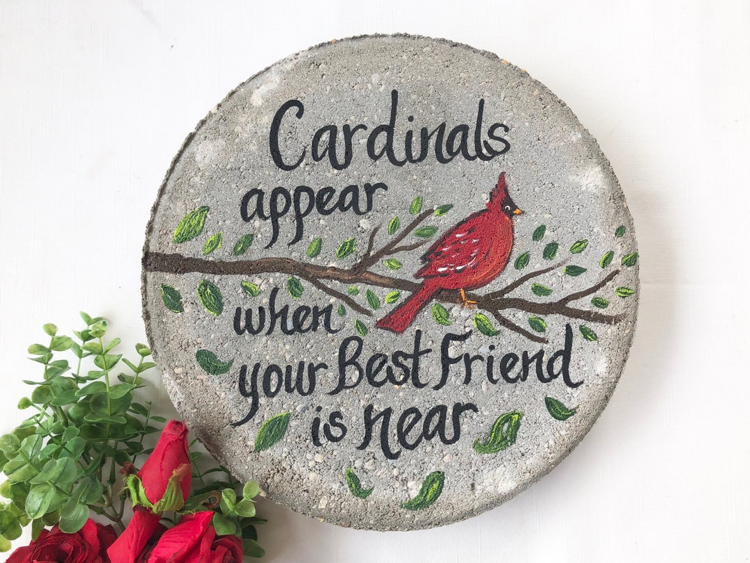 CARDINAL Memorial Stone, Memorial Gift, Memorial Gifts, Garden Memorial ...