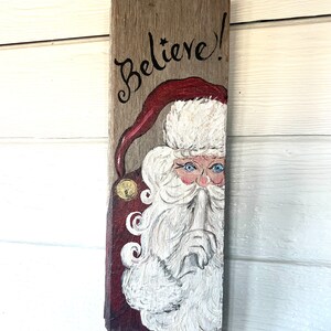 Vintage Santa Face Barn Wood Sign: Rustic Christmas Decor (14” X 5") - Etsy