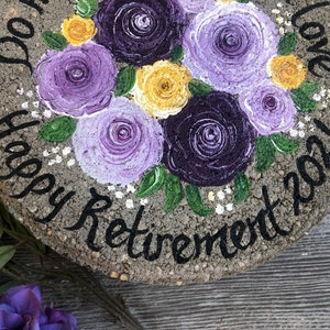 RETIREMENT GIFT, Painted Stepping Stone, Retirement Gifts, Retirement ...