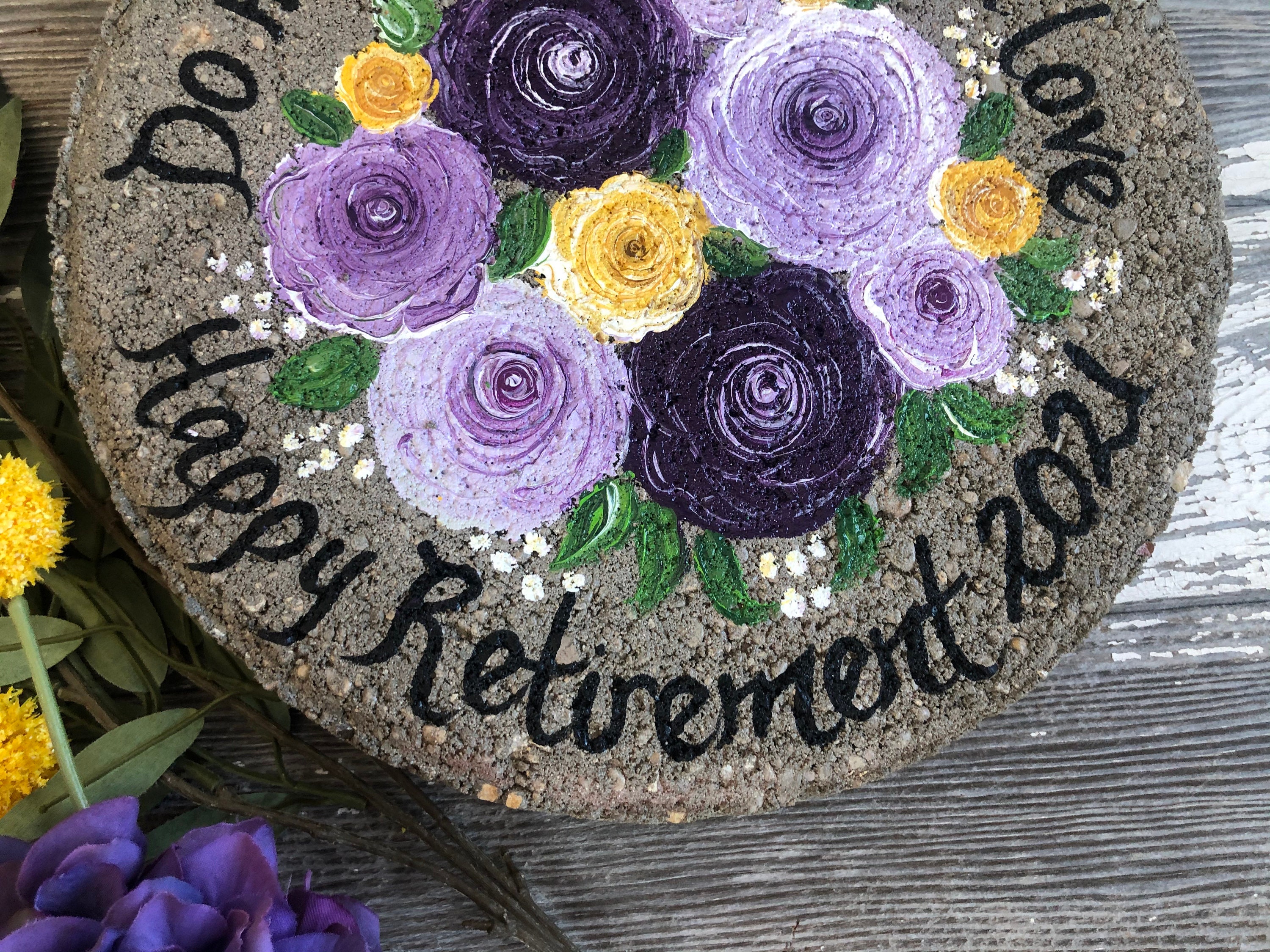 RETIREMENT GIFT Painted Stepping Stone Retirement Gifts | Etsy