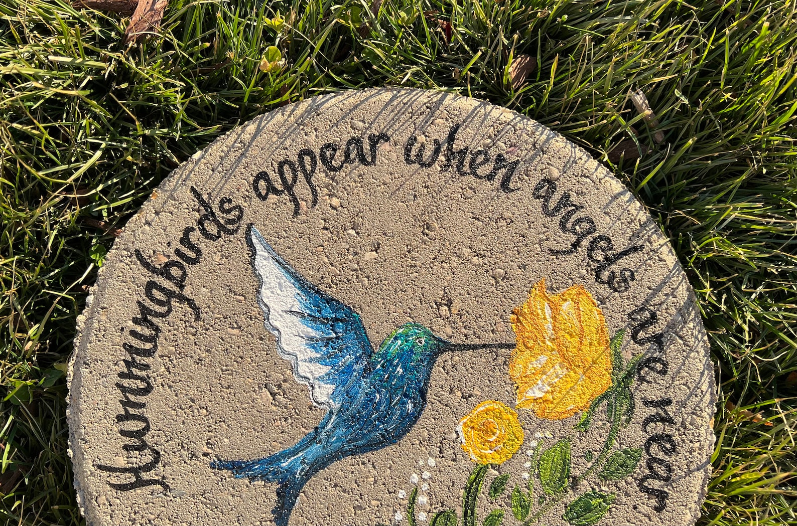 HUMMINGBIRD Memorial Stone Memorial Gift Memorial Gifts | Etsy