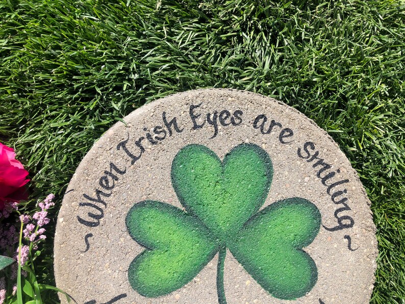 SHAMROCK Garden Stone Grandma Memorial Gift Irish Memorial | Etsy