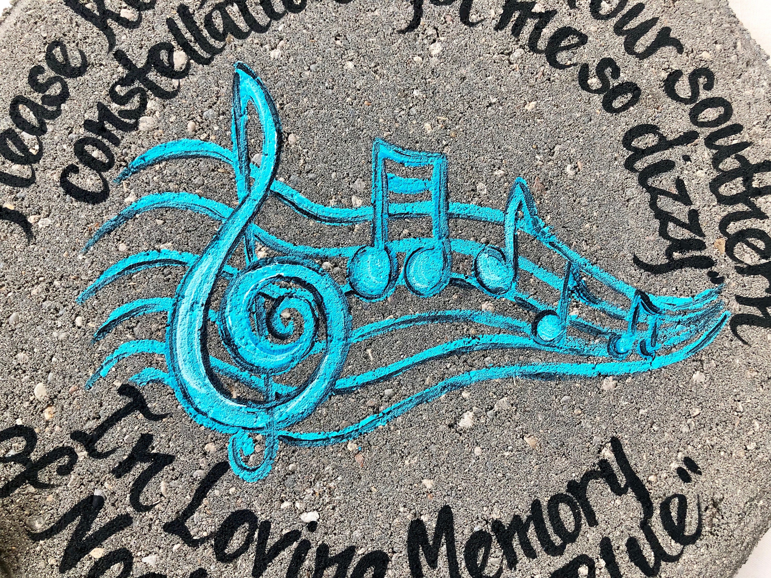 Music Notes Memorial Stone, Music Stepping Stone, Mother’s Day, the ...