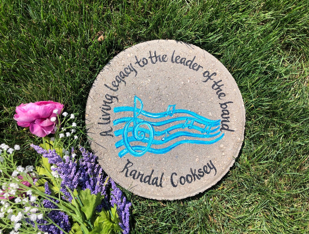Music Notes Memorial Stone, Music Stepping Stone, Mothers Day, the ...