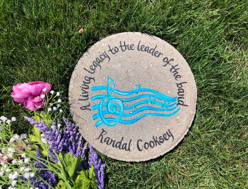 Music Notes Memorial Stone Music Stepping Stone Mothers - Etsy