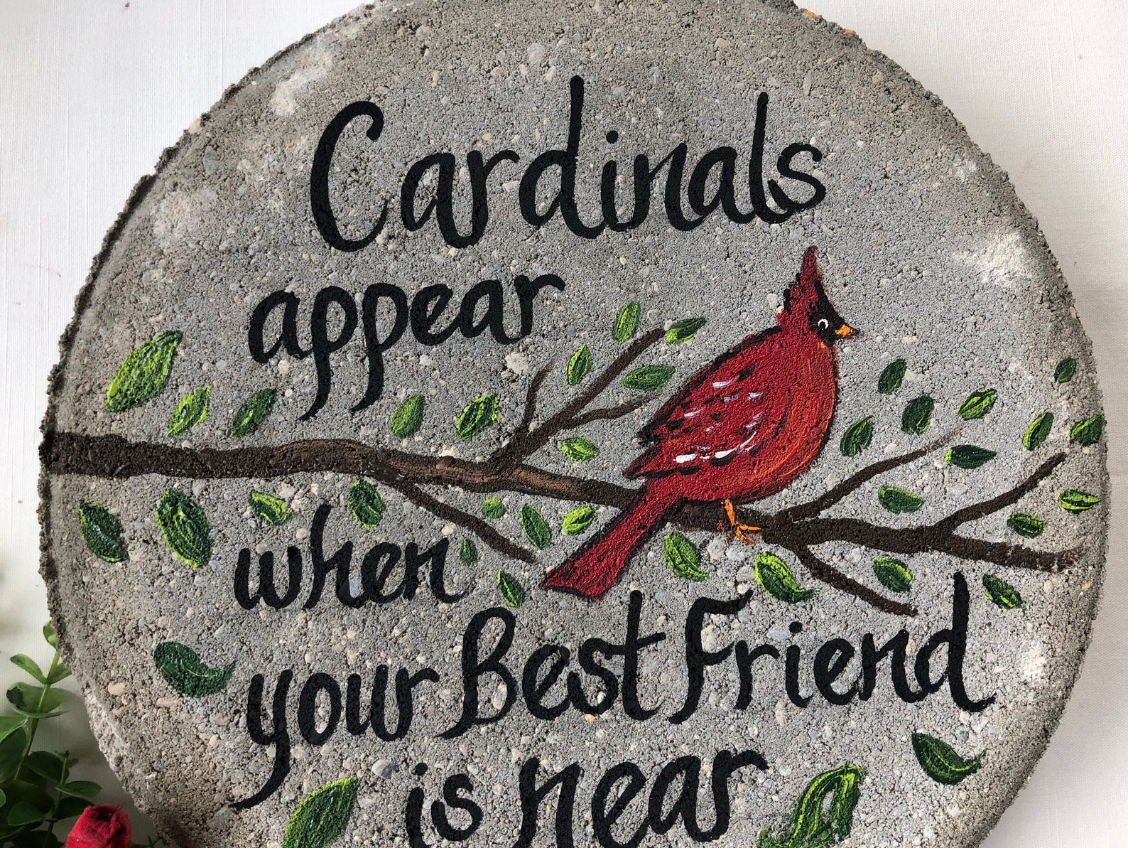 CARDINAL Memorial Stone, Memorial Gift, Memorial Gifts, Garden Memorial ...