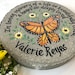 MEMORIAL Garden Stone, Personalized Memorial Stone, Butterfly, Garden ...