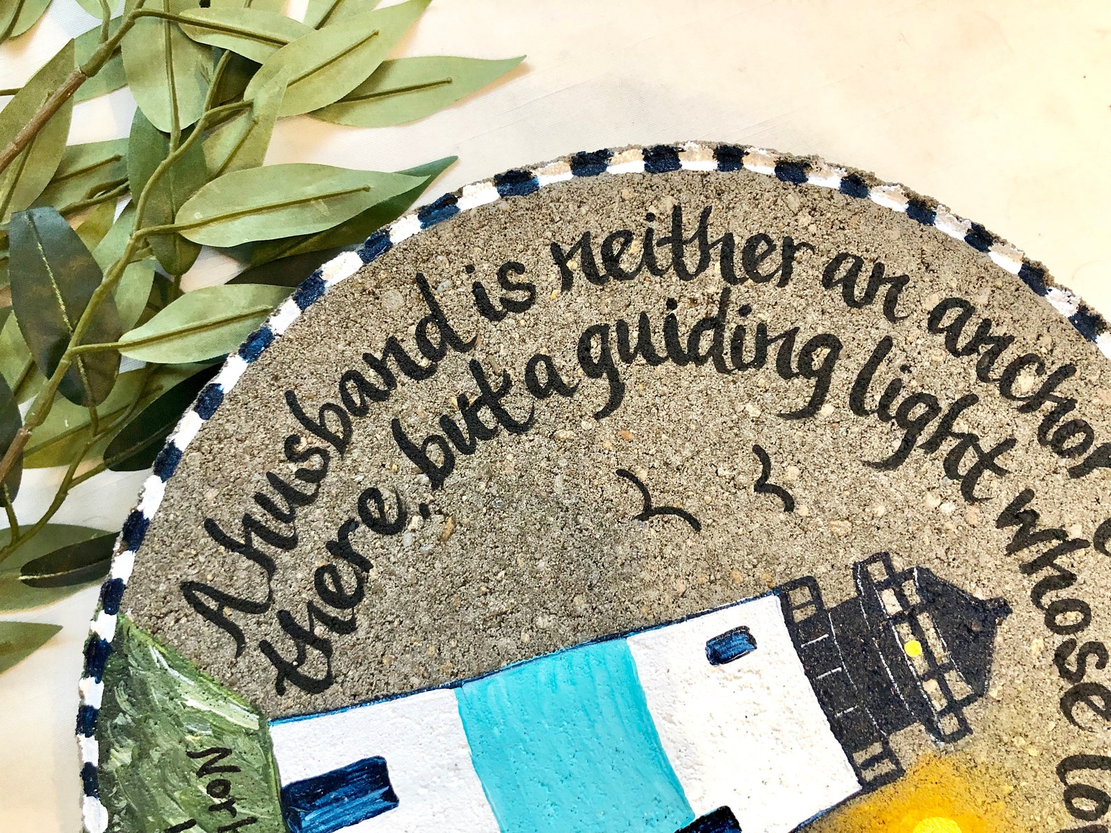 LIGHTHOUSE Hand Painted MEMORIAL Stepping Stone Memorial - Etsy