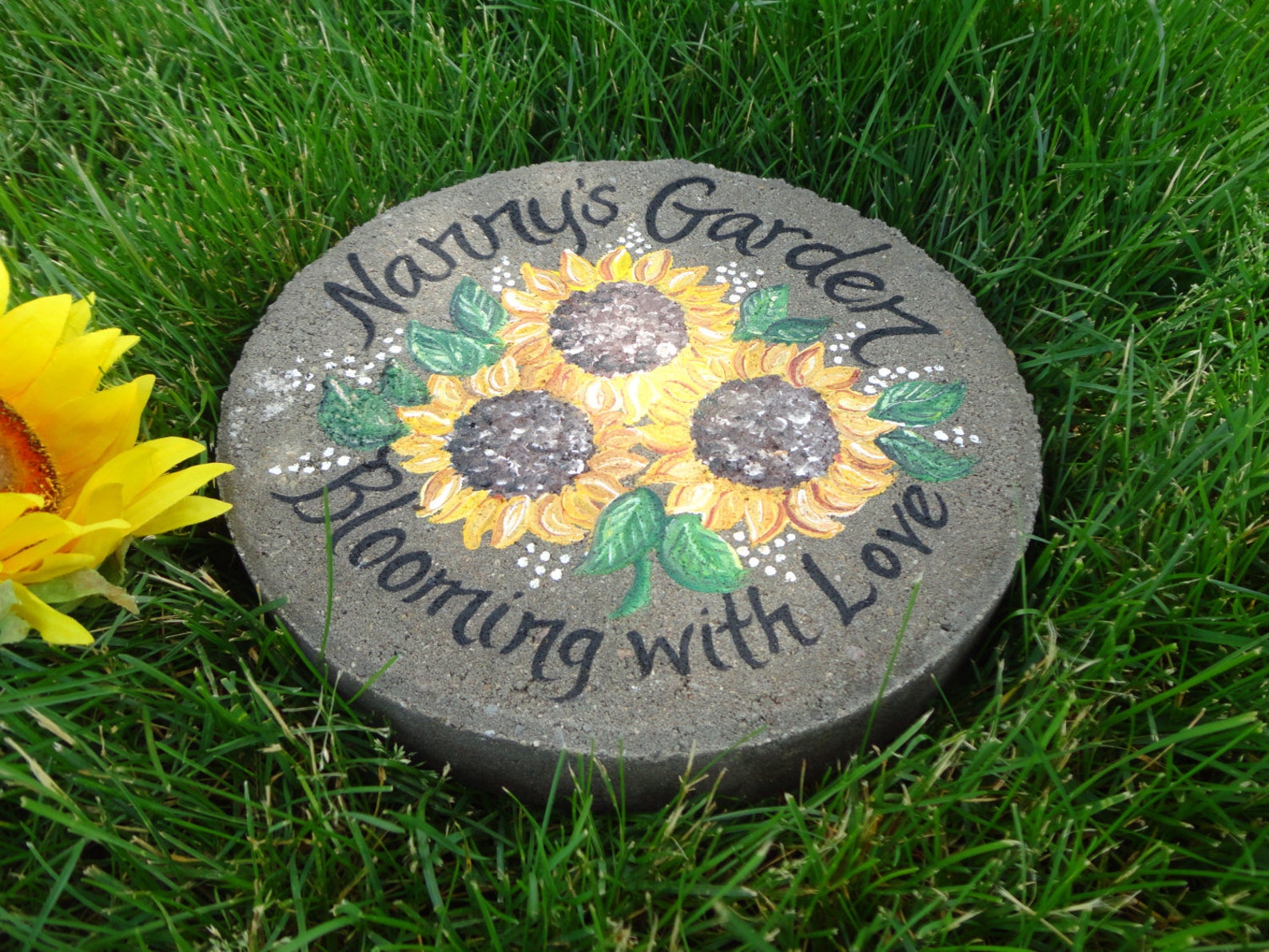 Sunflower Garden Stone NANNY'S GARDEN Stepping Stone | Etsy