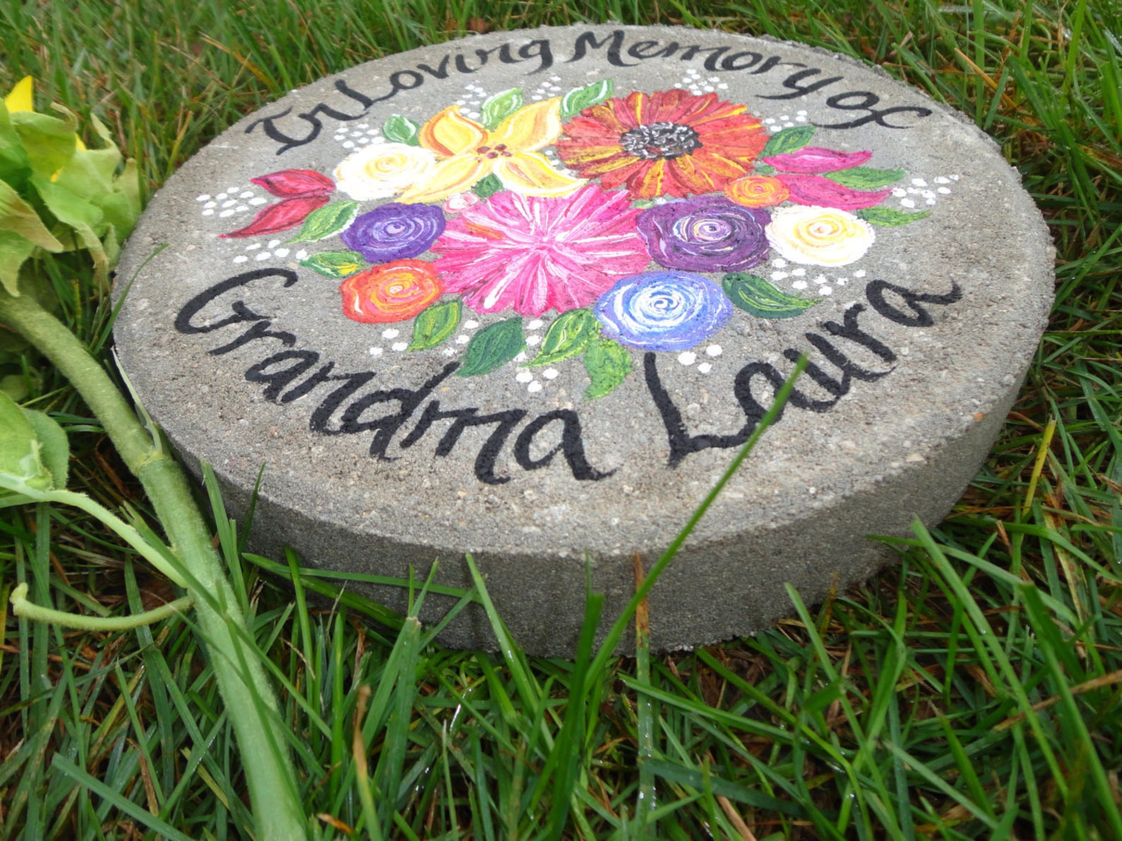 PERSONALZED MEMORIAL Stepping Stone Memorial Gift Garden - Etsy