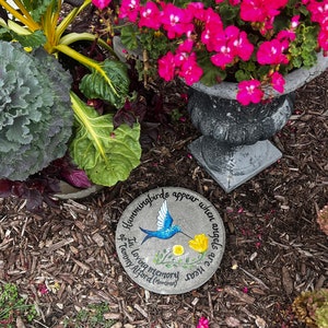 HUMMINGBIRD Memorial Stone Memorial Gift Memorial Gifts - Etsy
