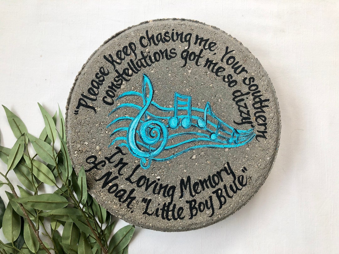 Music Notes Memorial Stone, Music Stepping Stone, Mother’s Day, the ...