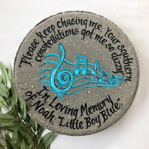 Music Notes Memorial Stone, Music Stepping Stone, Mother’s Day, the ...