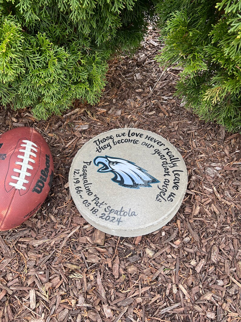 Philadelphia Eagles Memorial Garden Stone - Handmade Sympathy Gift - Etsy