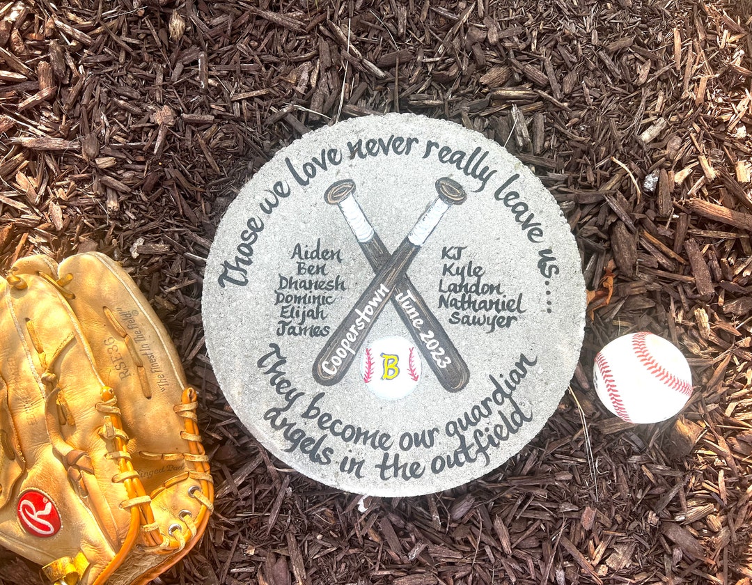 Hand Painted Baseball Memorial Stone: Personalized Remembrance Gift - Etsy