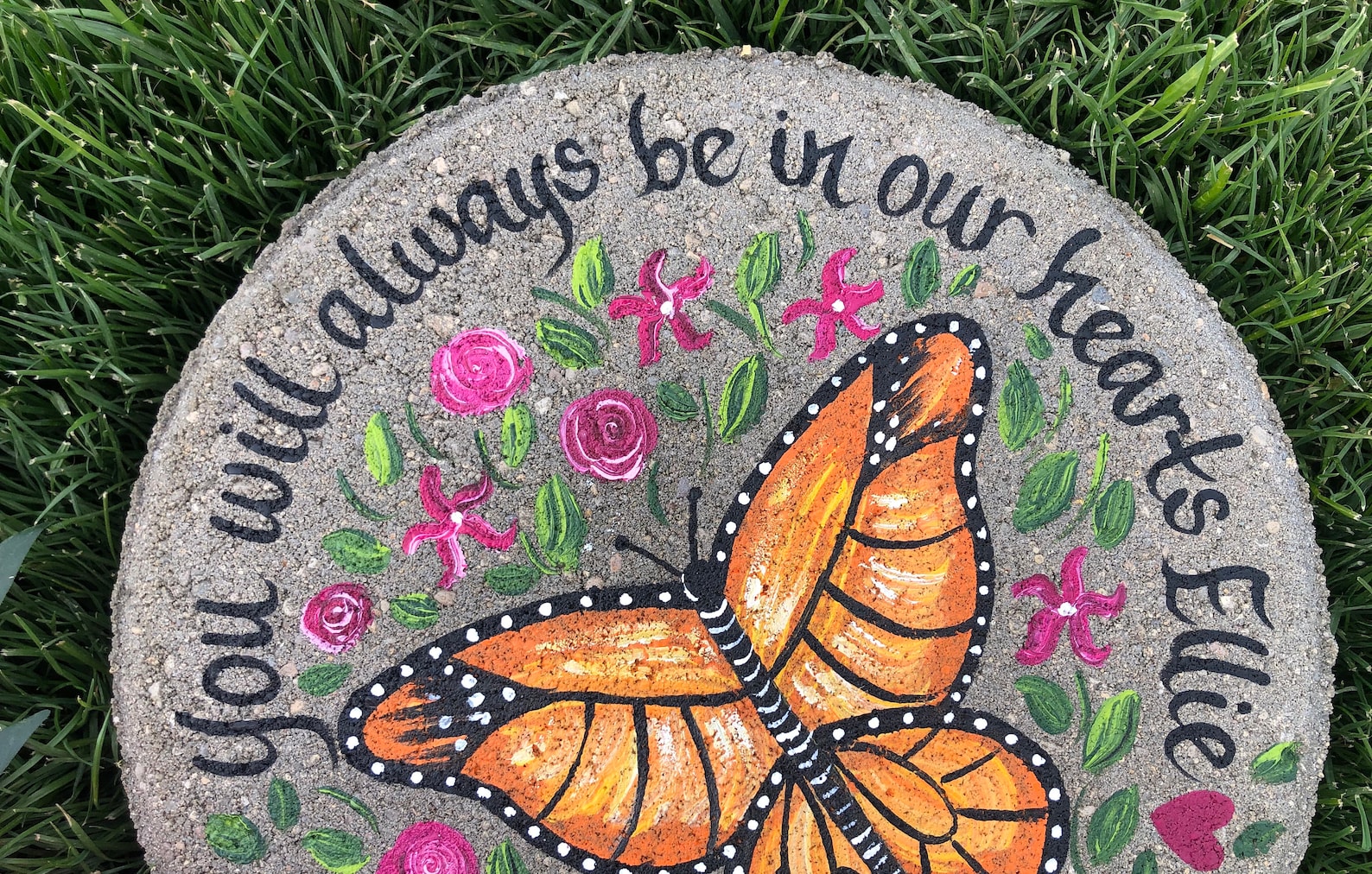 MEMORIAL Garden Stone Personalized Memorial Stone Butterfly - Etsy
