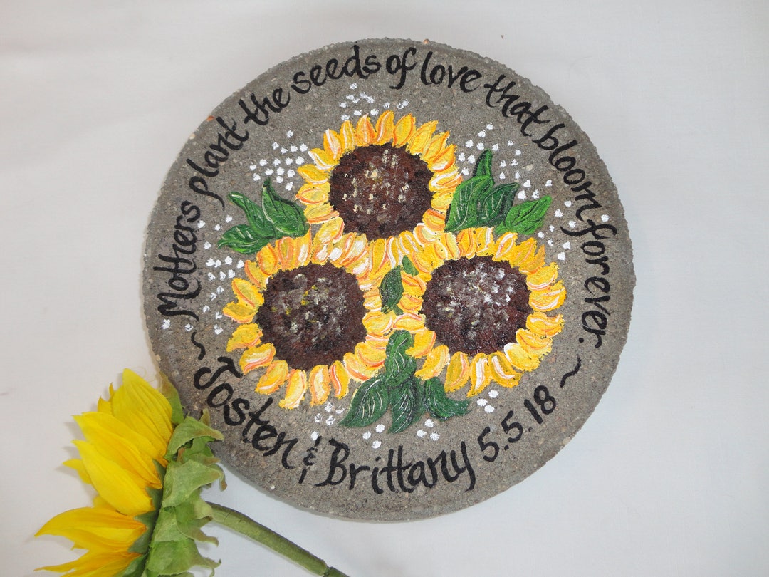 Sunflower Stepping Stone, Parents of the Bride Gift, Mother of the ...
