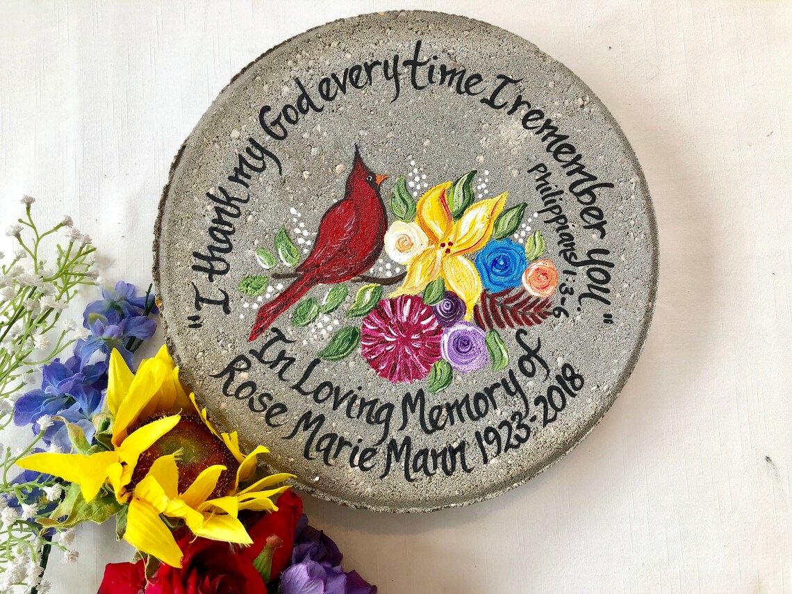 CARDINAL Memorial Stone Memorial Gift Bereavement Memorial | Etsy