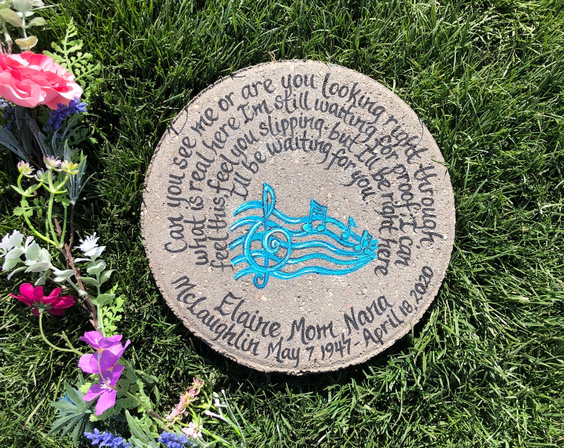 Music Notes Memorial Stone Music Stepping Stone Mothers - Etsy