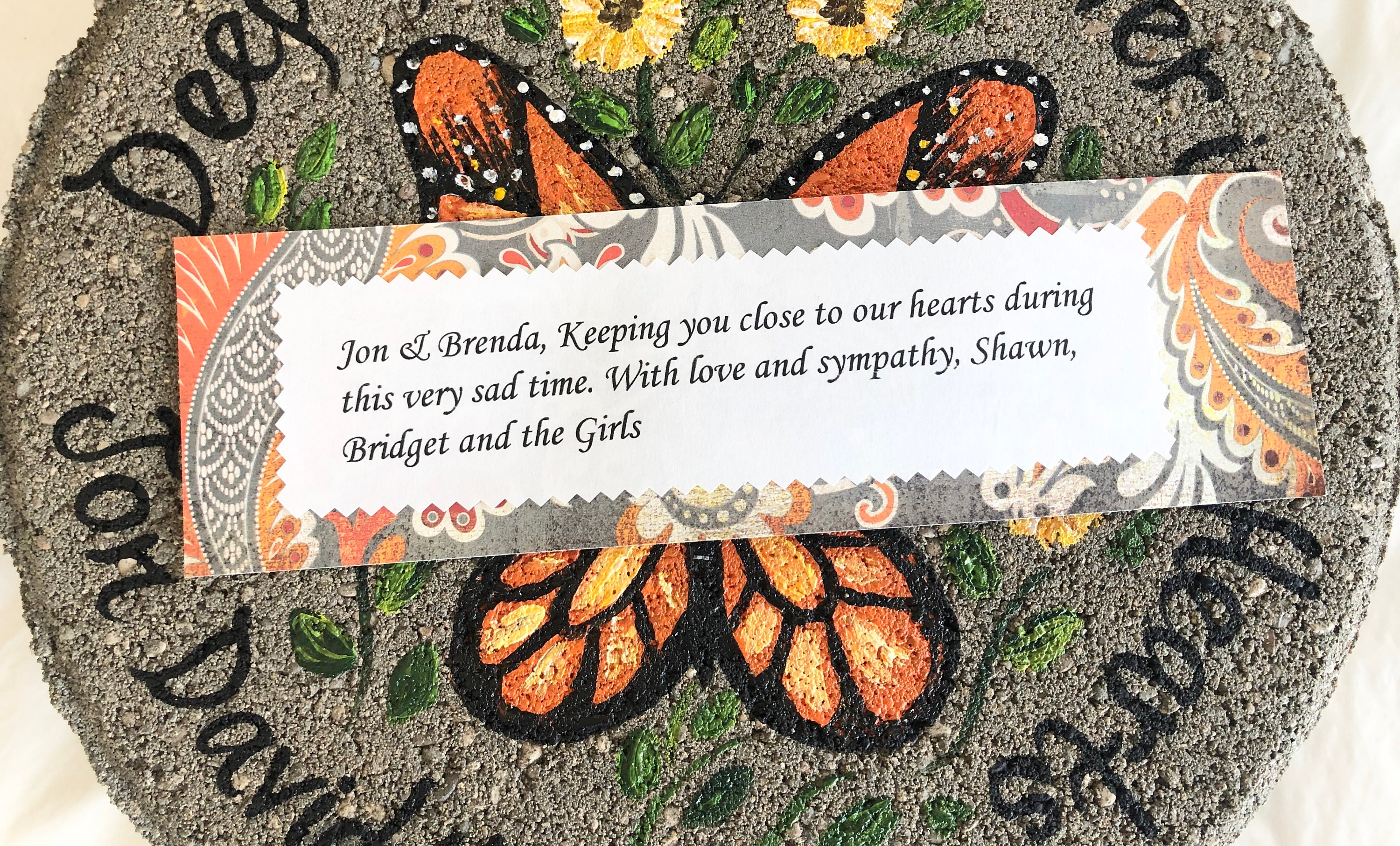 MEMORIAL Garden Stone, Personalized Memorial Stone, Butterfly, Garden ...