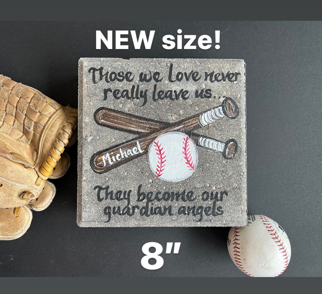 Personalized Baseball Memorial Garden Stone: Custom Sports Gift, Bats ...
