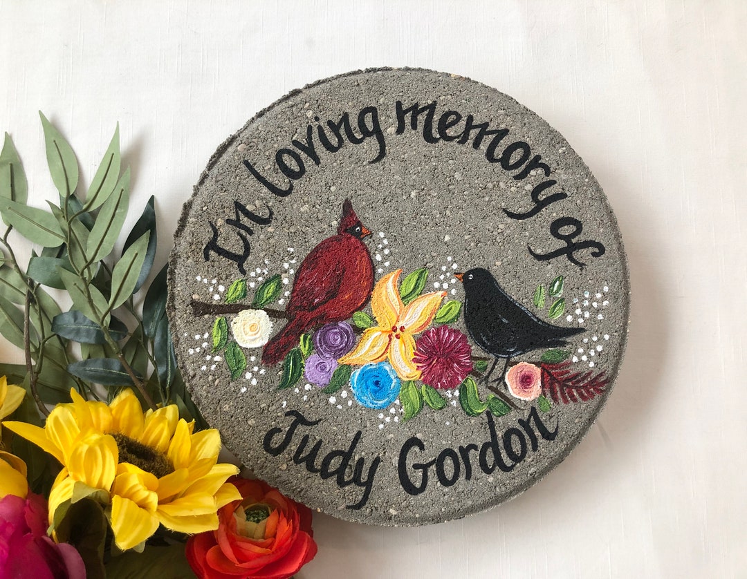 CARDINAL Memorial Stone, Memorial Gift, Garden Memorial Stone,sympathy ...