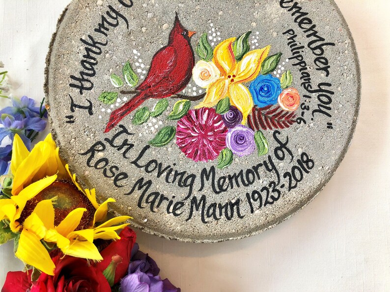 CARDINAL Memorial Stone Memorial Gift Bereavement Memorial - Etsy