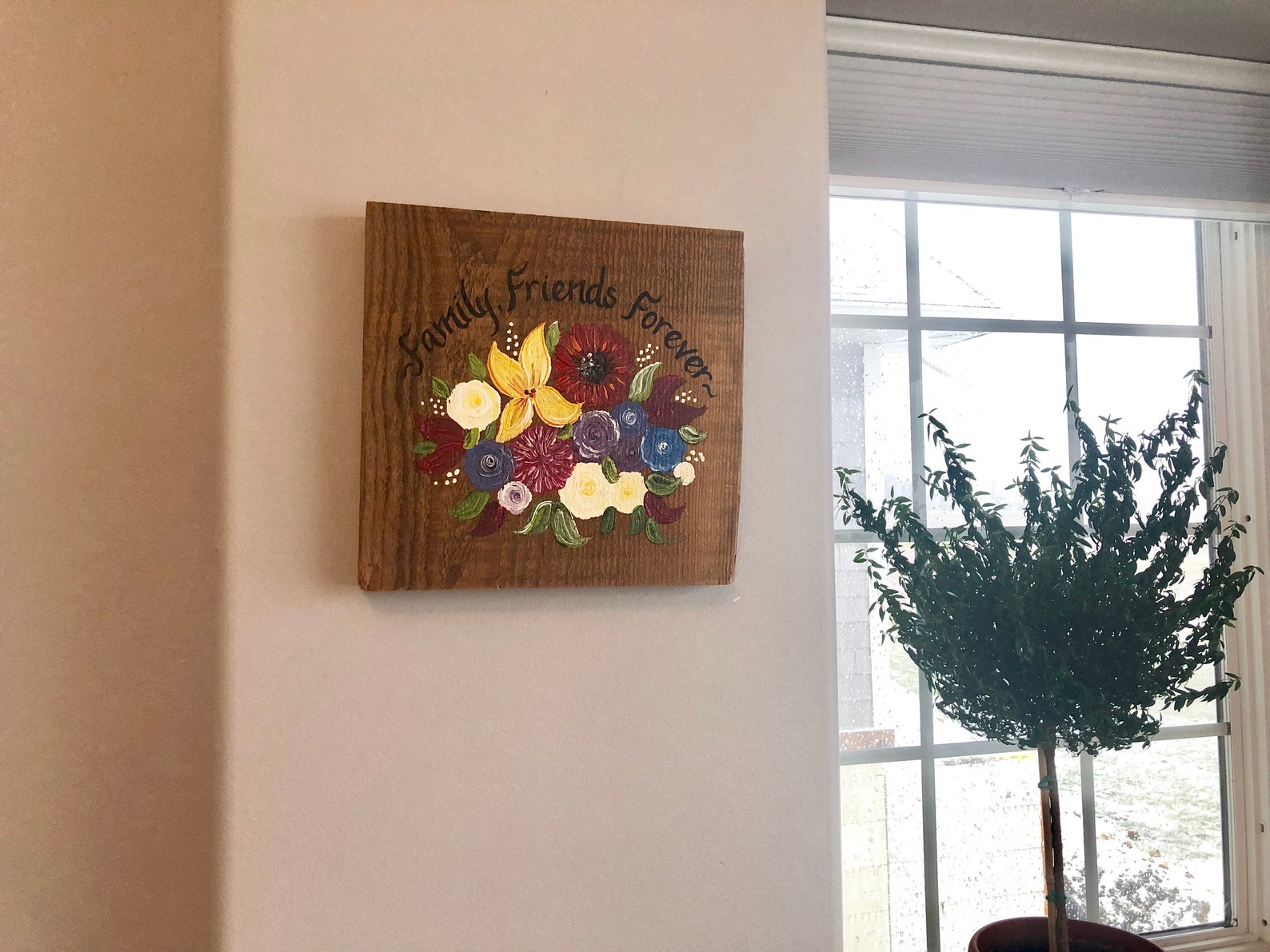 Barn Wood Signs Barn Wood Sign Painted Wild Flowers Gift | Etsy