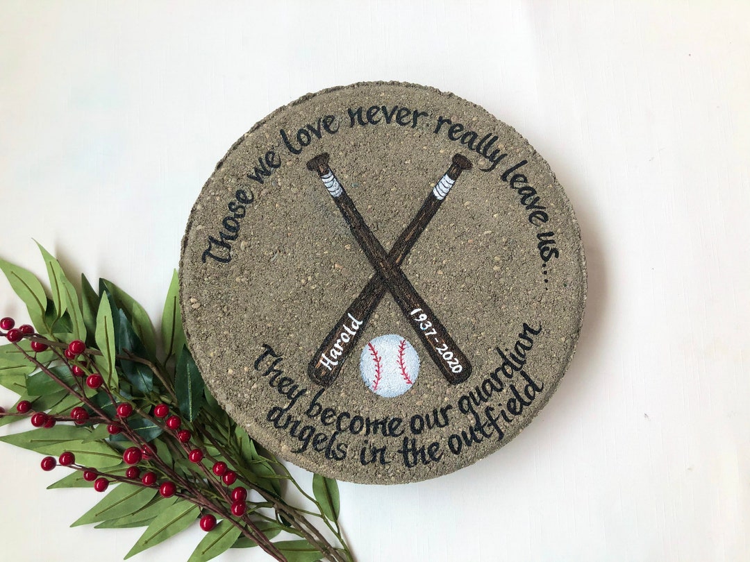 Hand Painted Baseball Memorial Stone: Personalized Remembrance Gift - Etsy