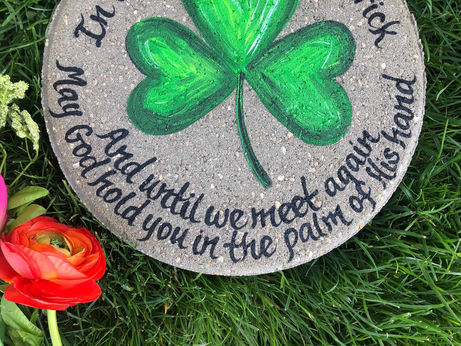 SHAMROCK Stepping Stone Dad Memorial Gift Fathers Day Gift | Etsy