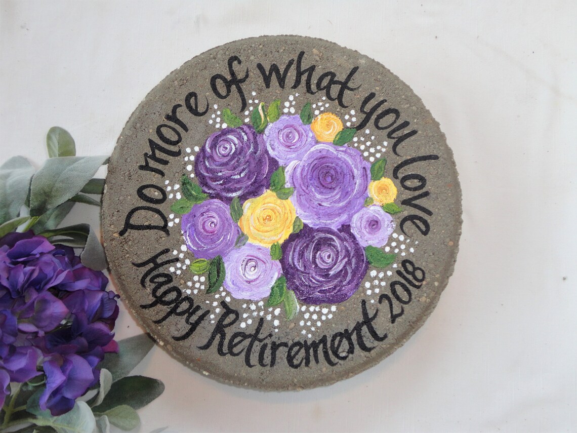 RETIREMENT GIFT, Painted Stepping Stone, Retirement Gifts, Gift Ideas ...