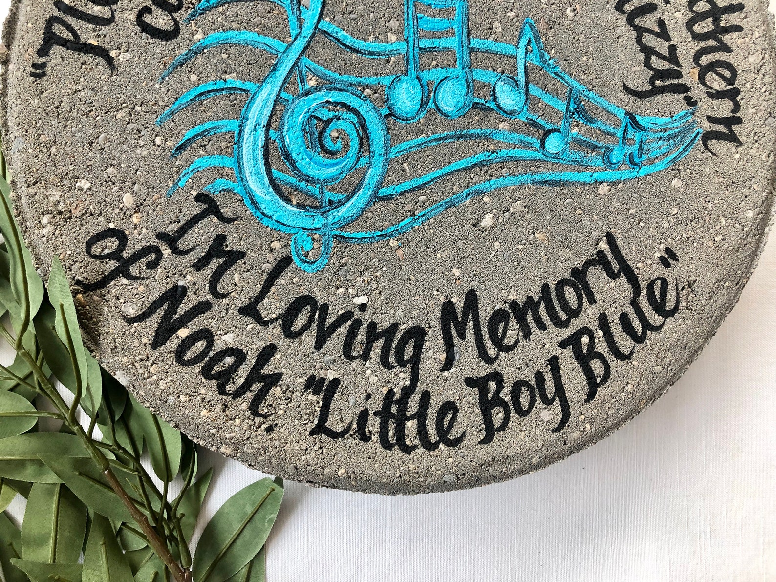 Music Notes Memorial Stone Music Stepping Stone Mothers - Etsy