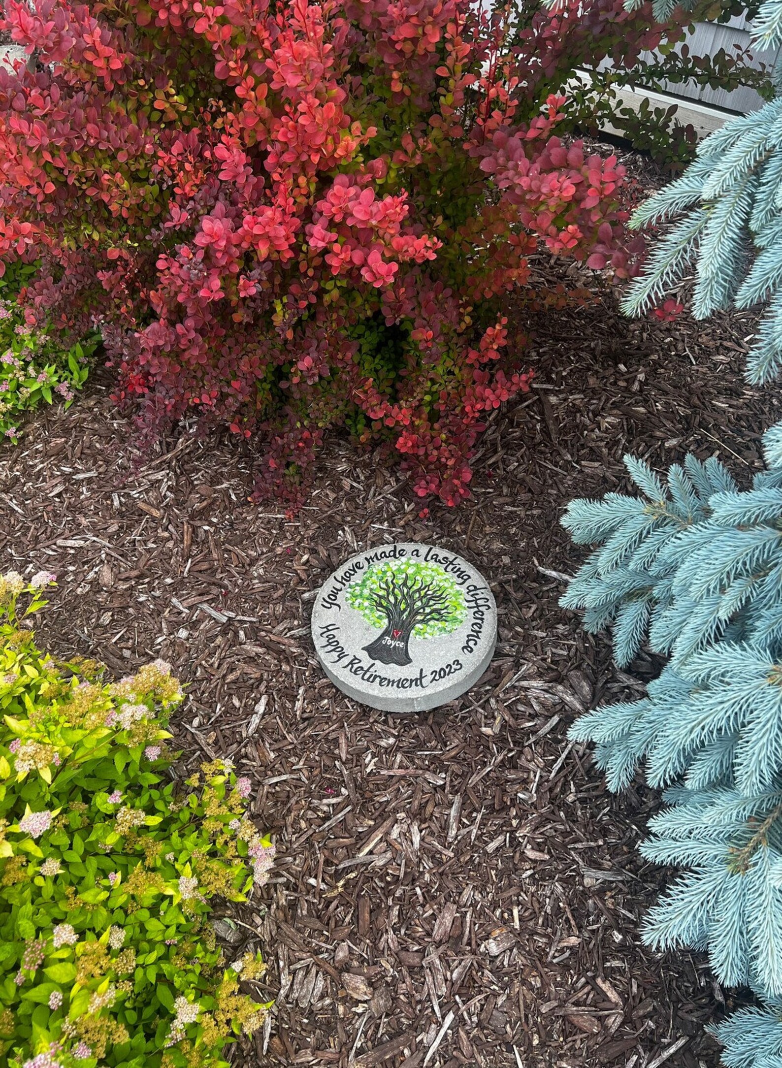 Hand Painted Retirement Stepping Stone: Personalized Tree Gift - Etsy
