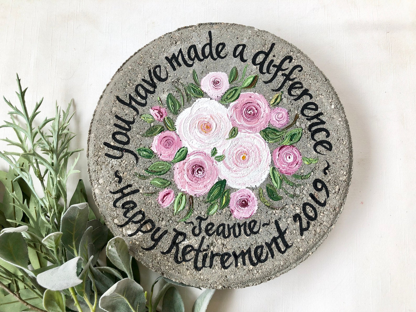 Retirement Gift, Pink Roses, Retirement Stone, Retirement Gifts ...