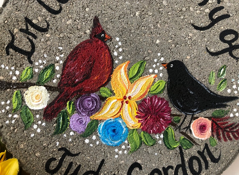 CARDINAL Memorial Stone, Memorial Gift, Garden Memorial Stone,sympathy ...